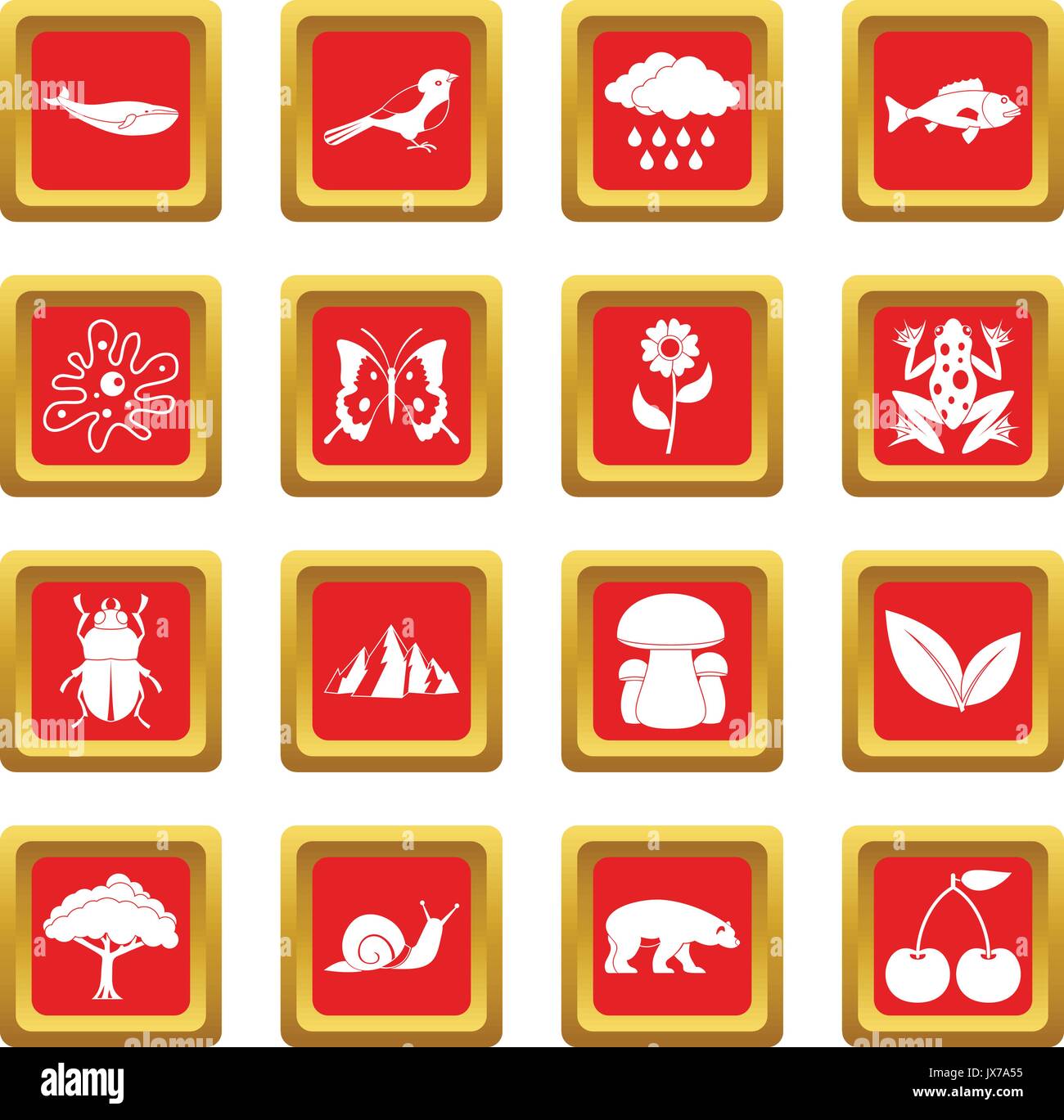 Oil industry items icons set red Stock Vector Image & Art - Alamy