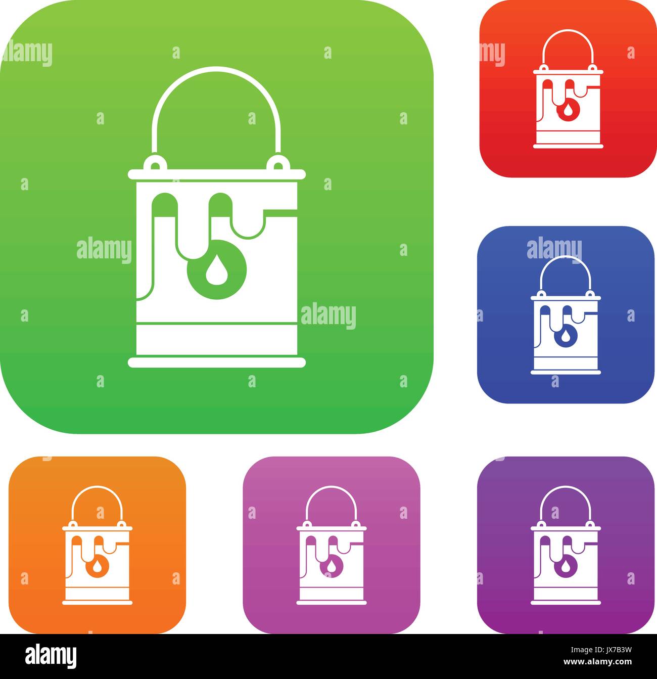 Bucket with paint set collection Stock Vector Image & Art - Alamy