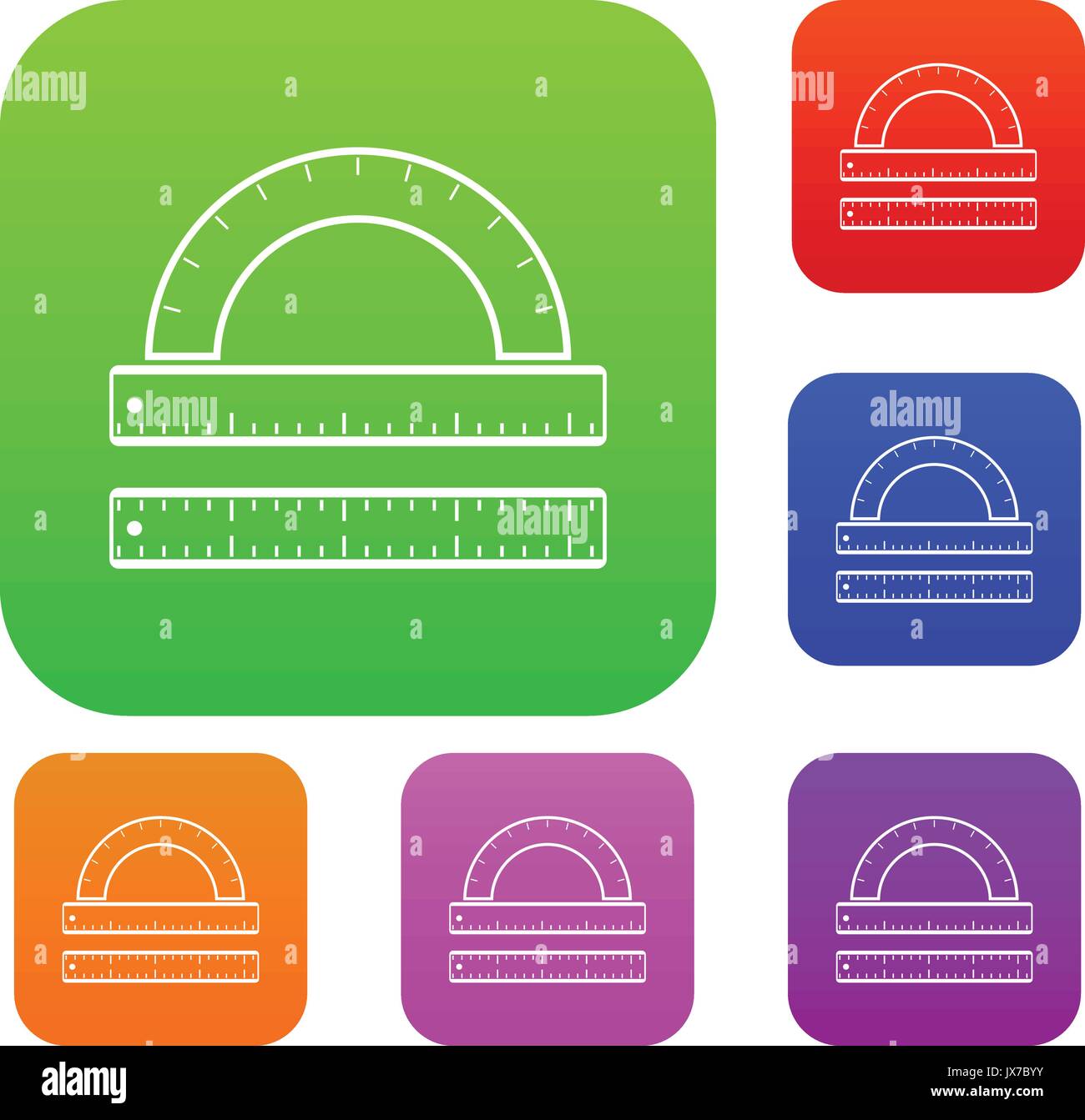 Ruler and protractor set collection Stock Vector Image & Art - Alamy