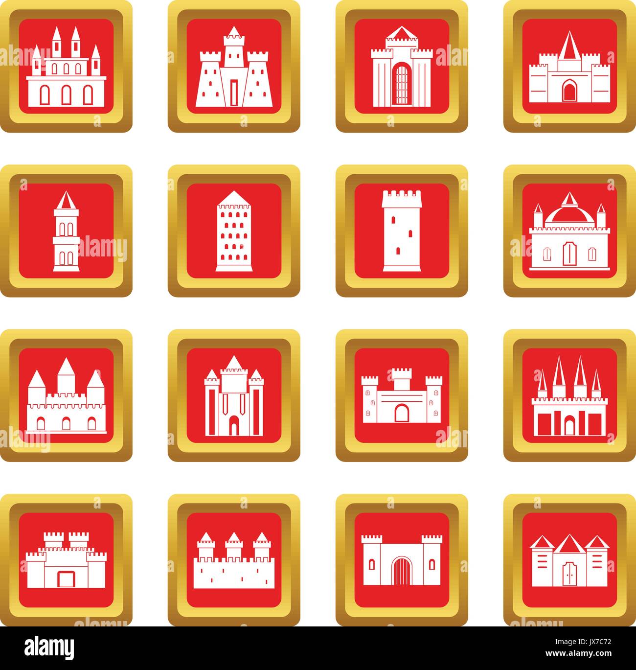 Stone castle and walls Stock Vector Images - Alamy