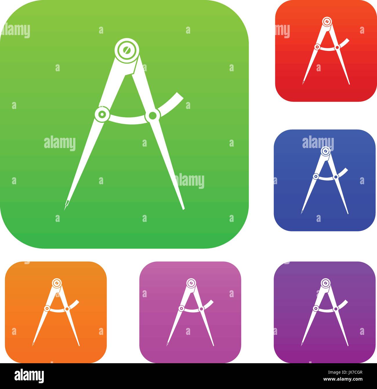 Compass tool set collection Stock Vector Image & Art - Alamy