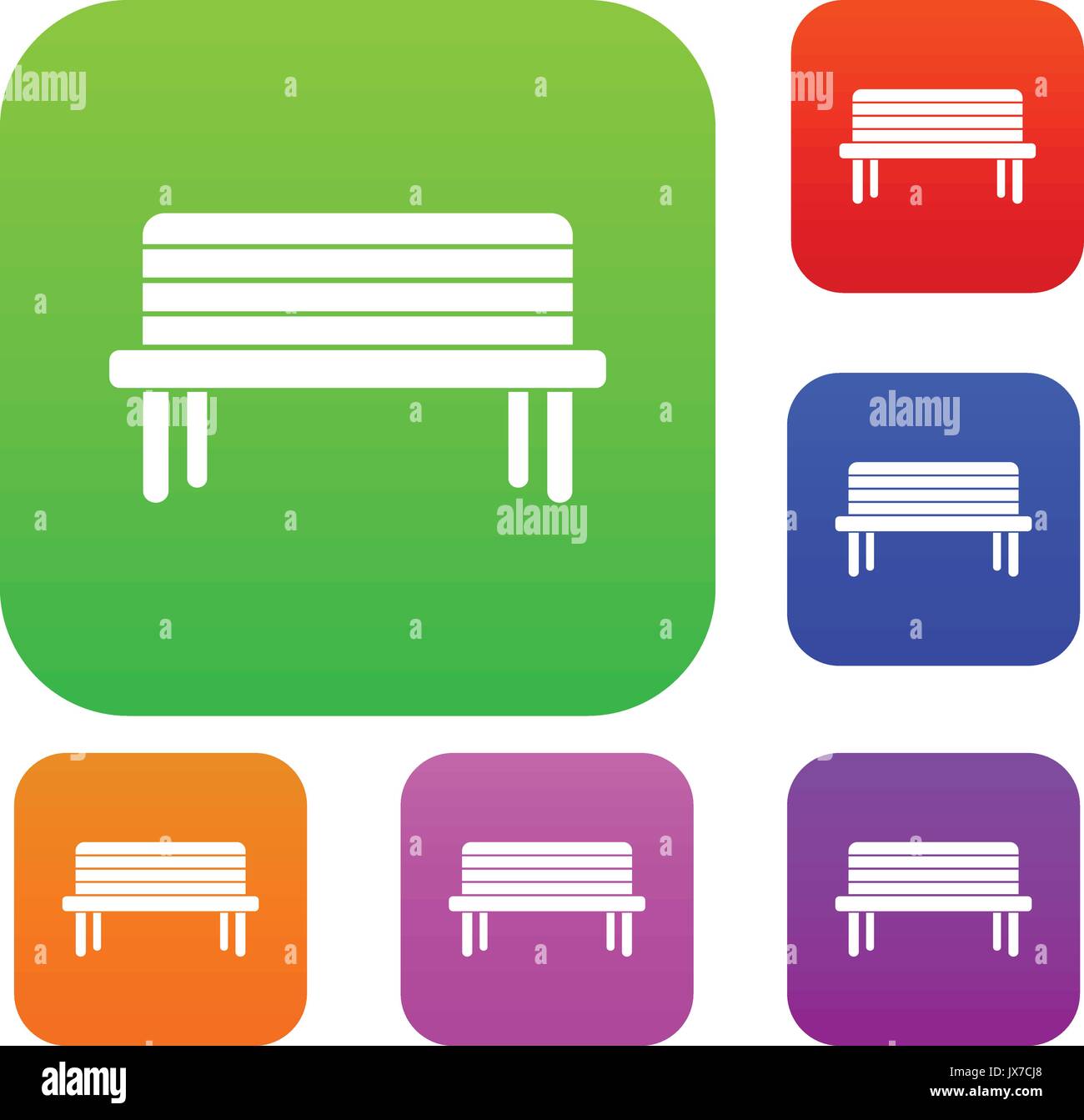 Street bench set collection Stock Vector Image & Art - Alamy