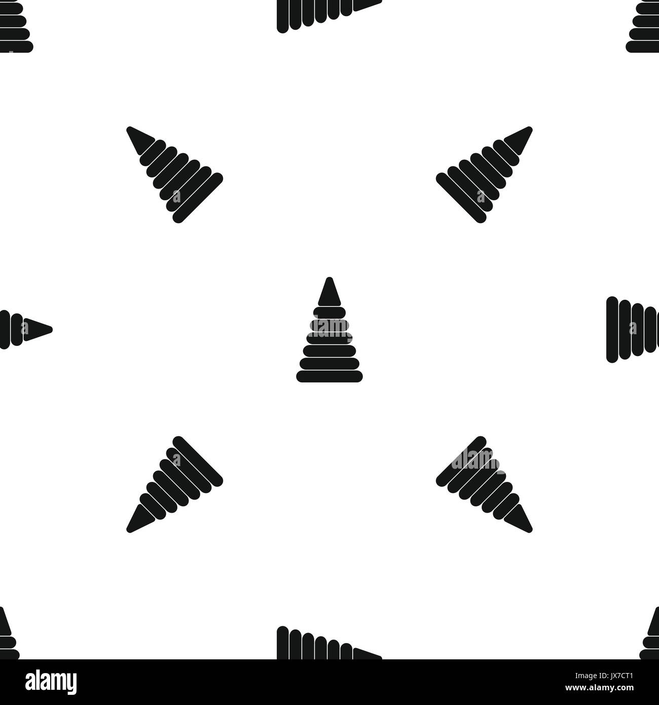 Pyramid built from plastic rings pattern seamless black Stock Vector ...