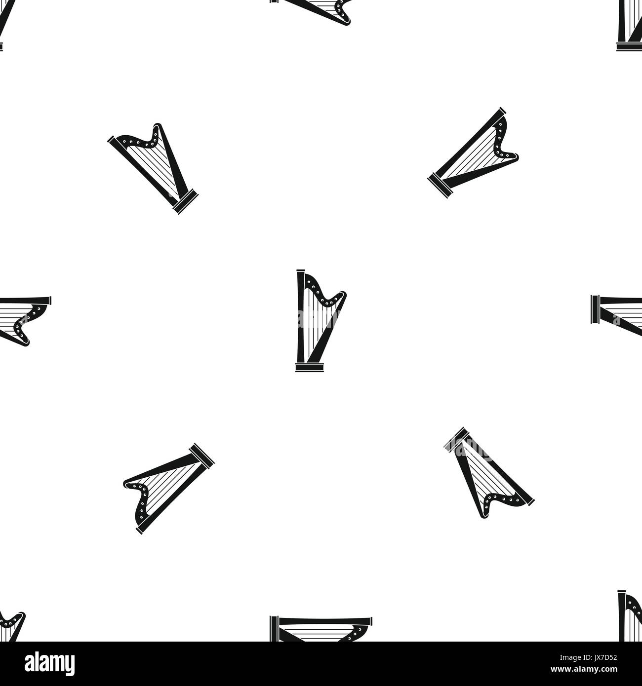 Celtic harp drawing Black and White Stock Photos & Images - Alamy