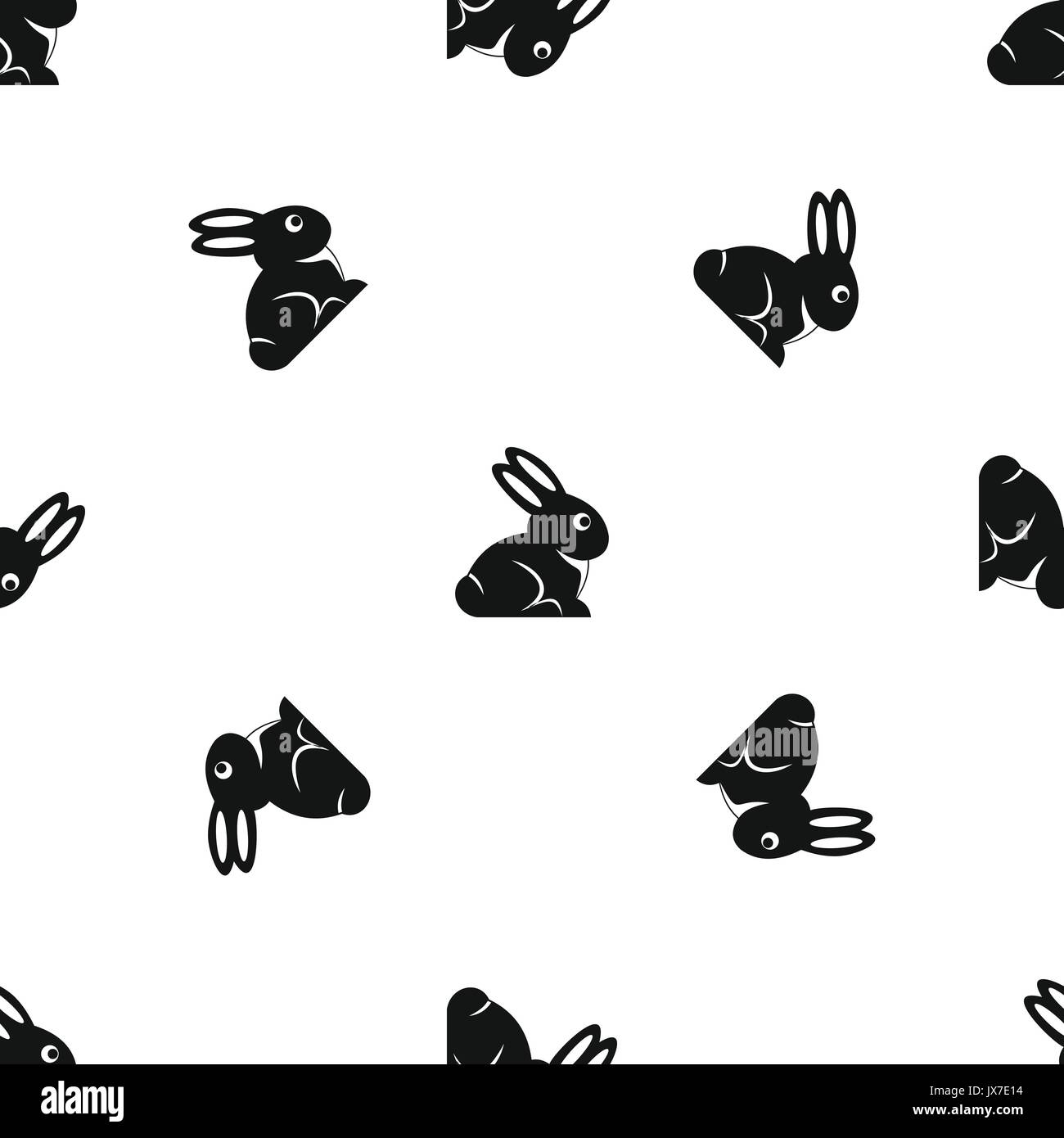 Easter bunny pattern seamless black Stock Vector Image & Art - Alamy