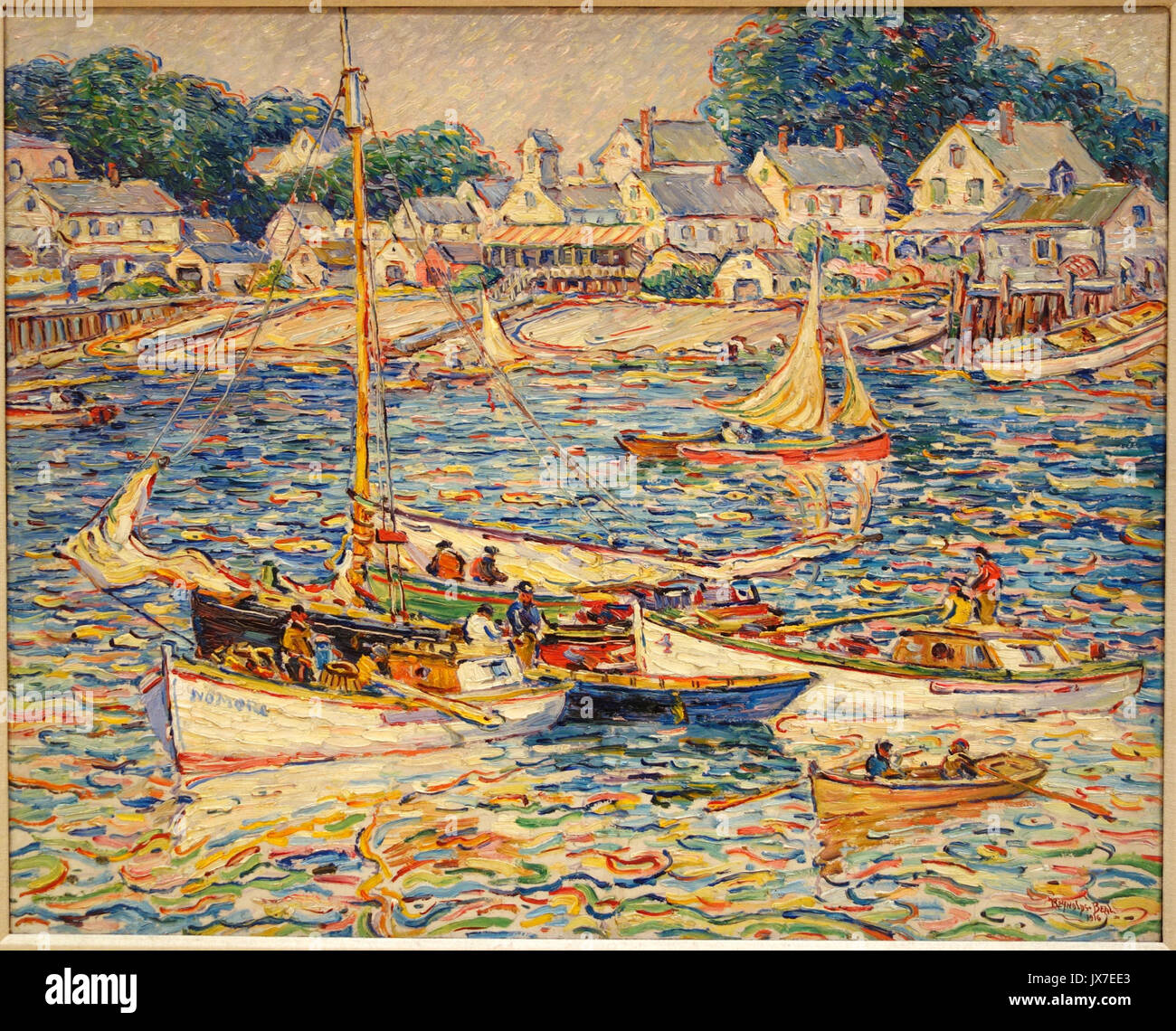 Provincetown Waterfront by Reynolds Beal, 1916, oil on artist's board ...
