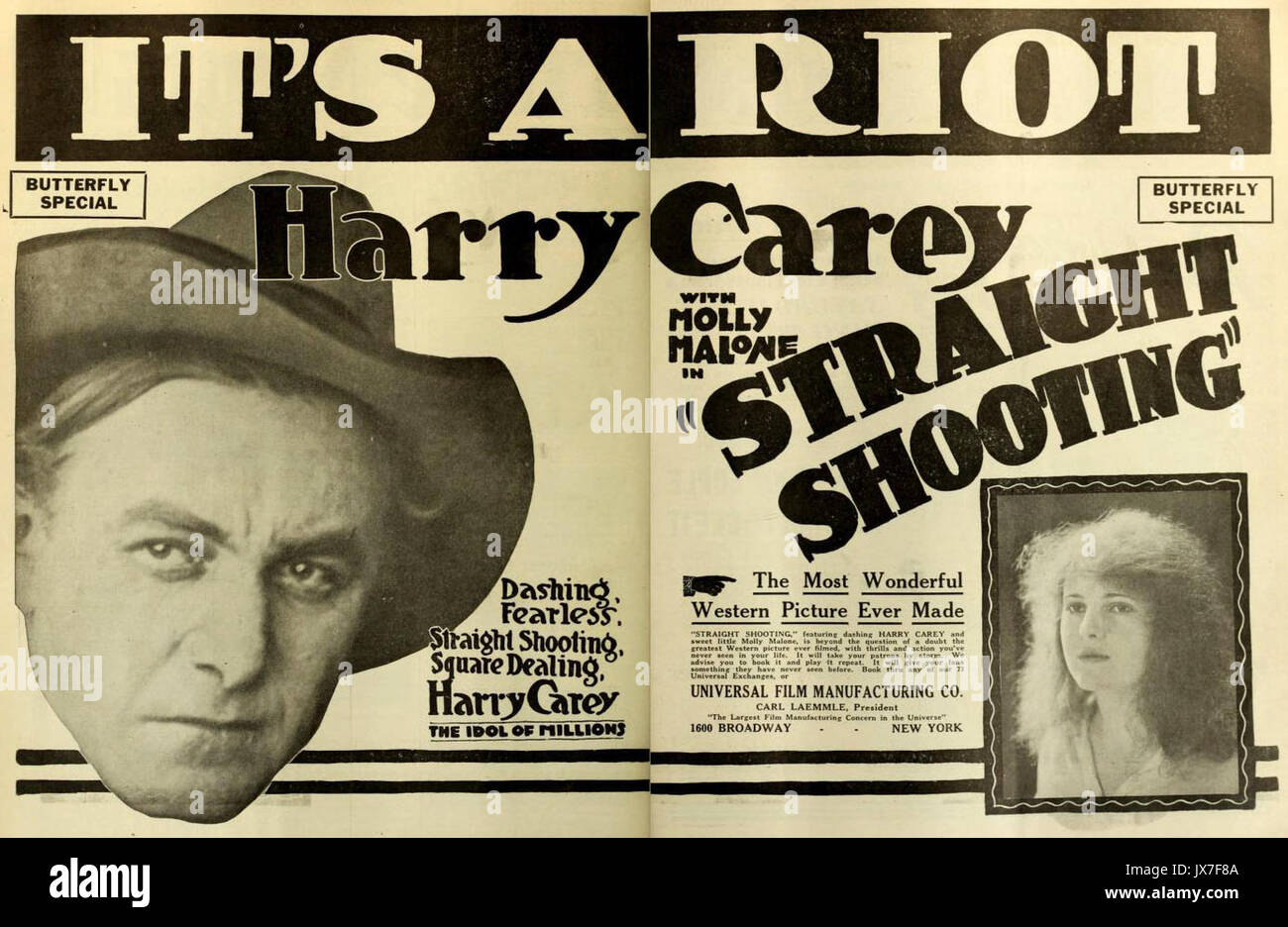 Harry carey 1917 hi-res stock photography and images - Alamy