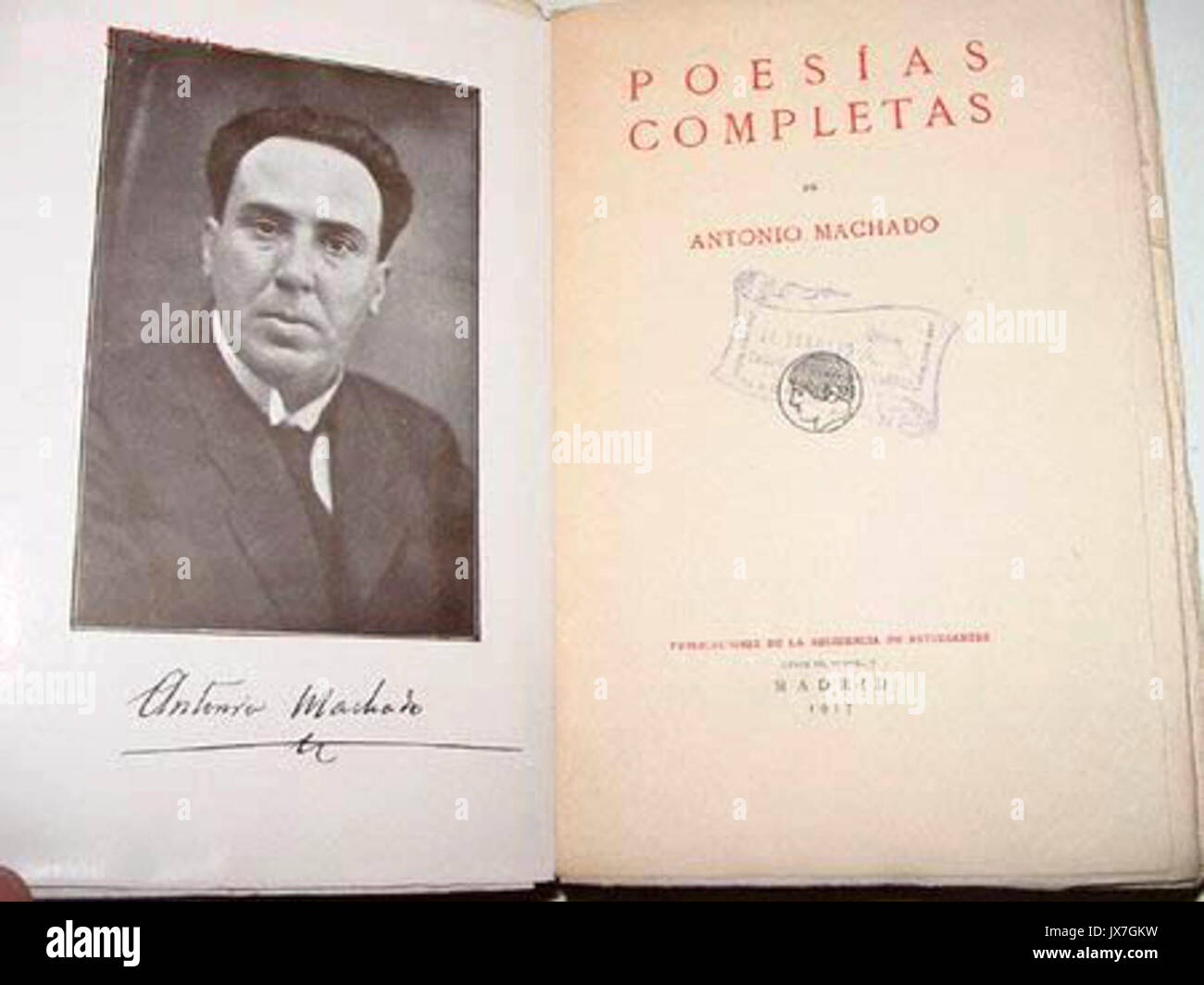 Machado foto firma y libro Stock Photo - Alamy