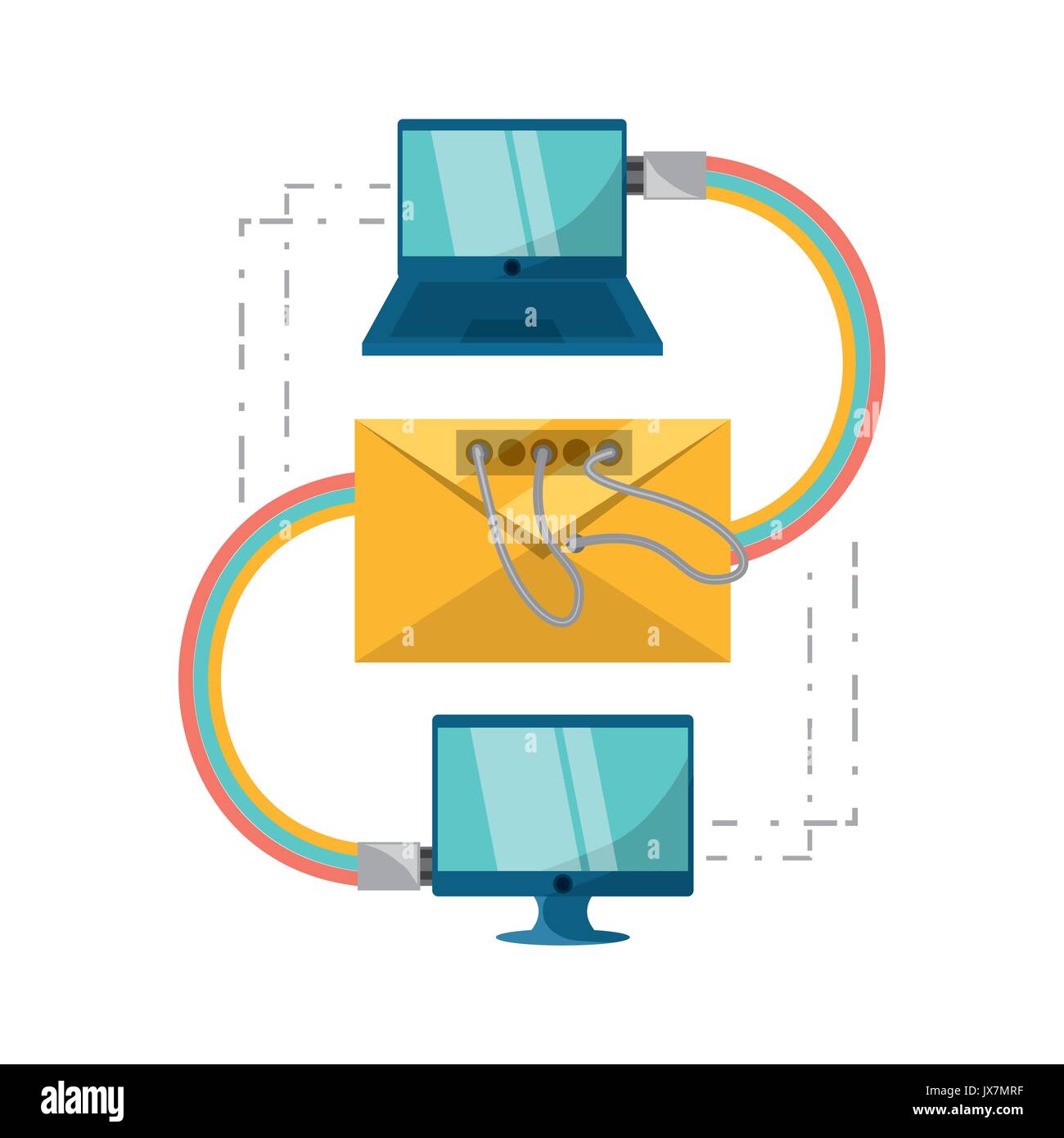 Connecting information data center Cut Out Stock Images & Pictures - Alamy