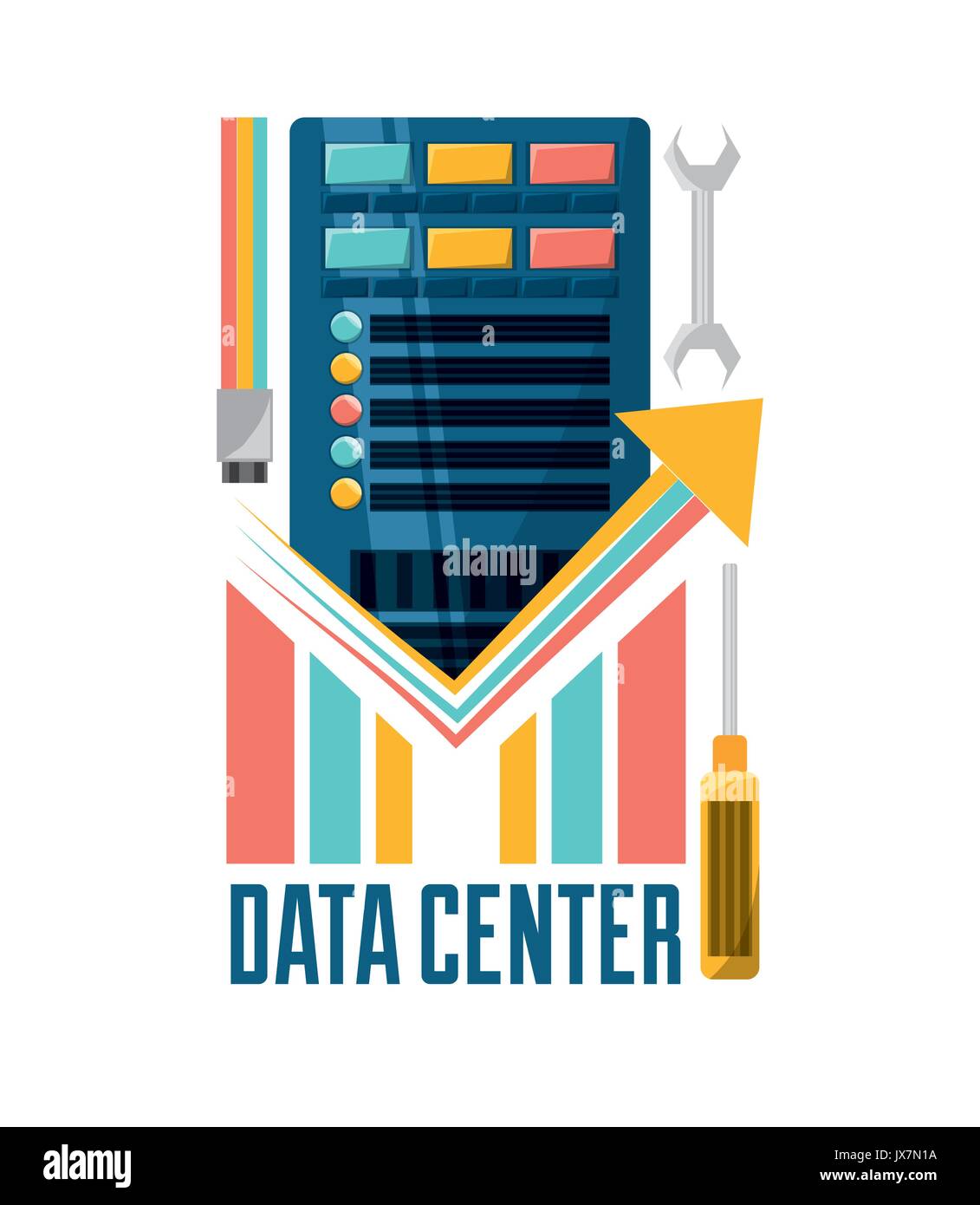 connecting information with data center Stock Vector Image & Art - Alamy