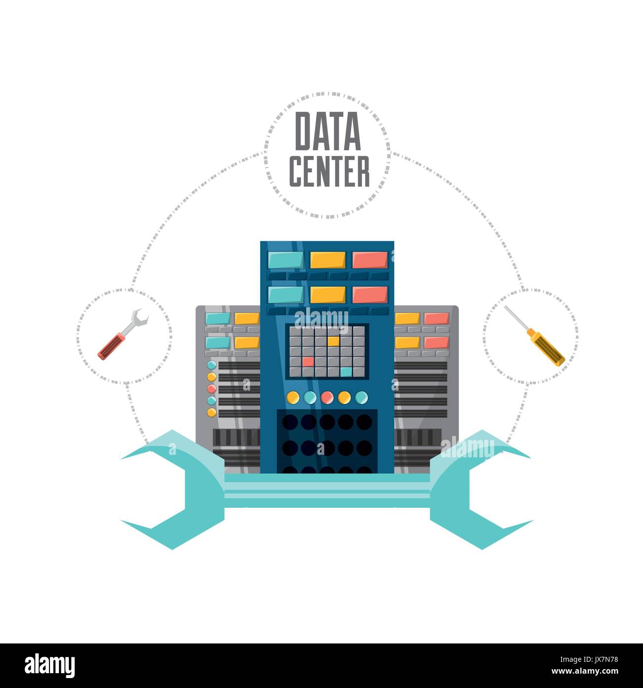 connecting information with data center Stock Vector Image & Art - Alamy