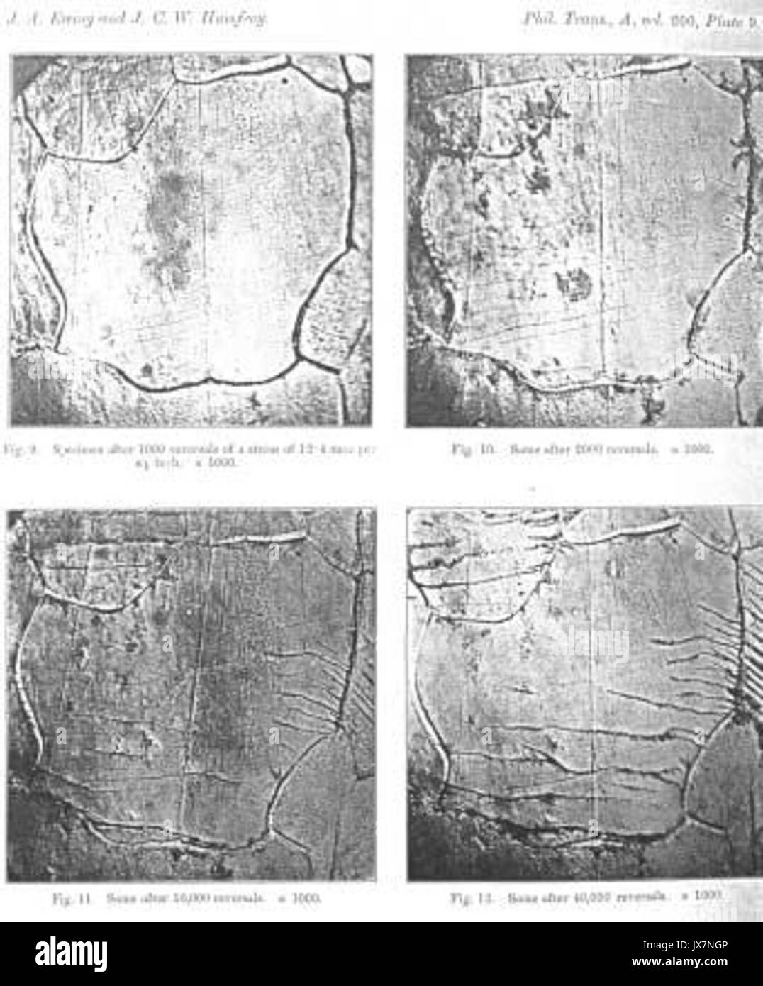 Ewing and Humfrey fatigue cracks Stock Photo - Alamy