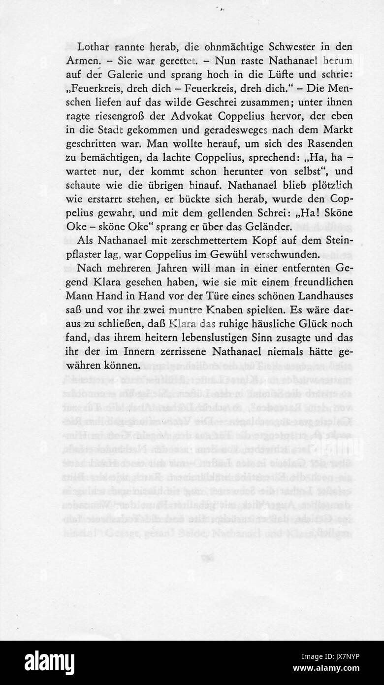 E T A Hoffmann Der Sandmann 048 Stock Photo - Alamy