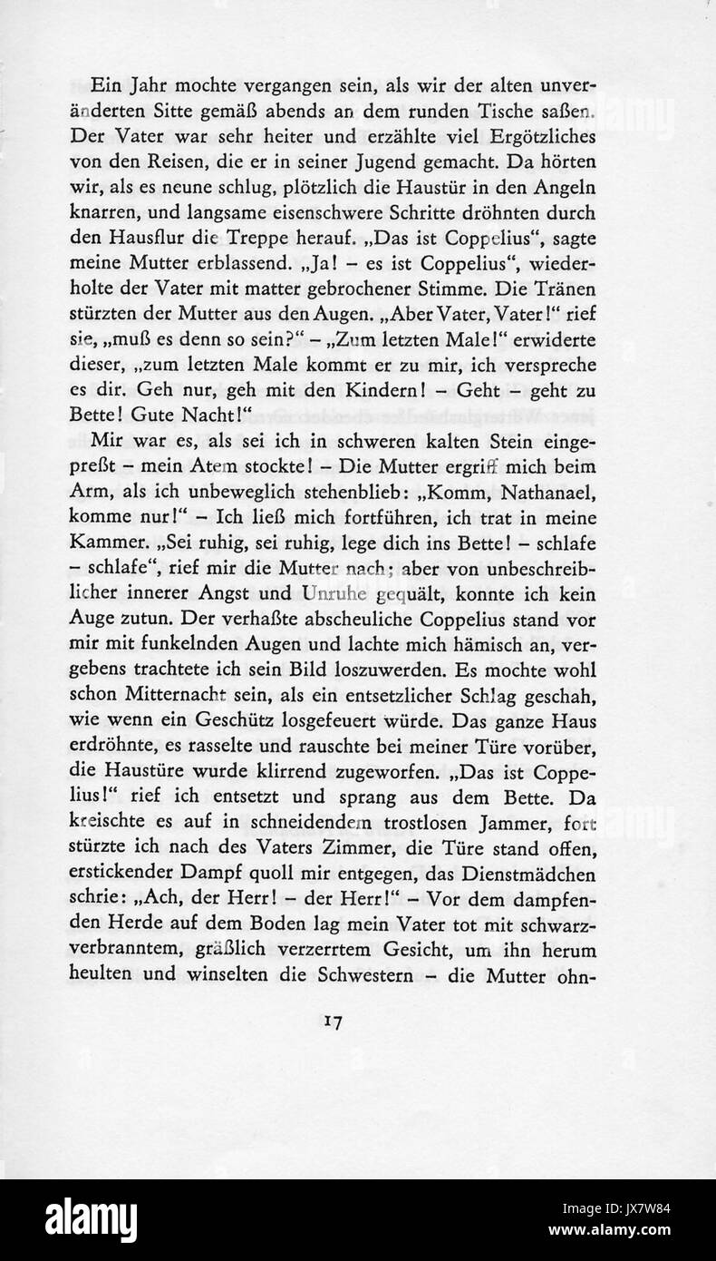 E T A Hoffmann Der Sandmann 017 Stock Photo - Alamy