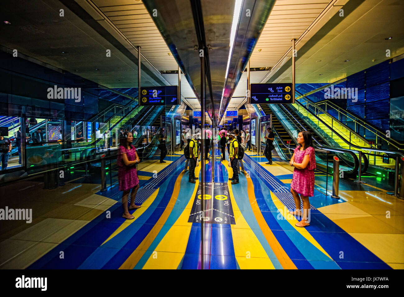 Dubai The subway (United Arab Emirates Stock Photo - Alamy