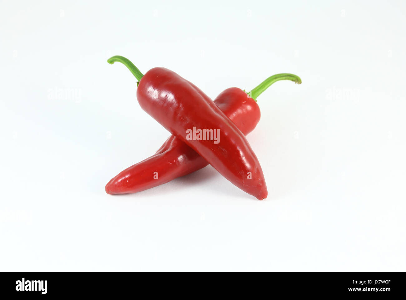 Top view chili pepper isolated on a white background Stock Photo - Alamy