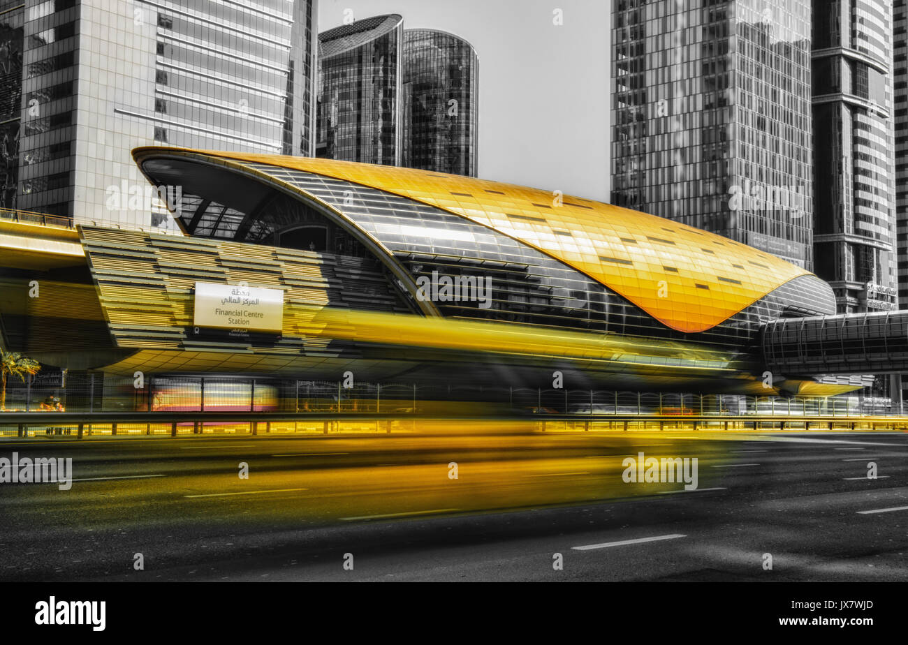 Dubai The subway (United Arab Emirates Stock Photo - Alamy