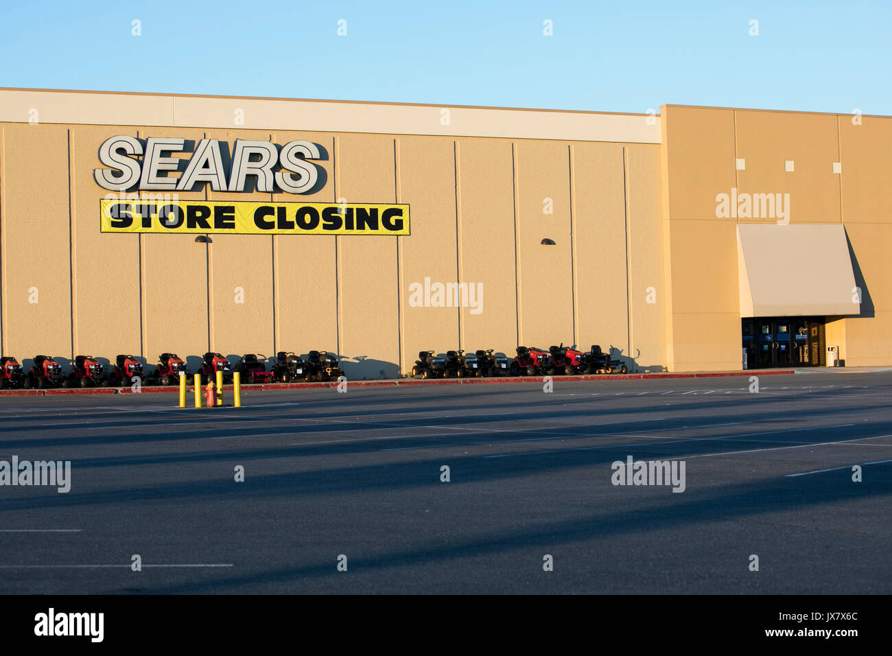 A Sears retail store with a "Store Closing" banner in Hagerstown ...