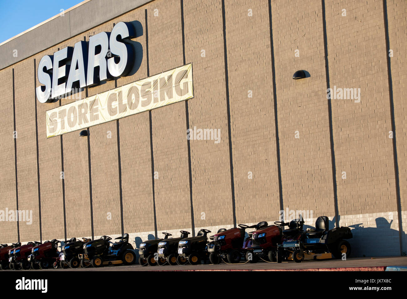 A Sears retail store with a "Store Closing" banner in Hagerstown ...