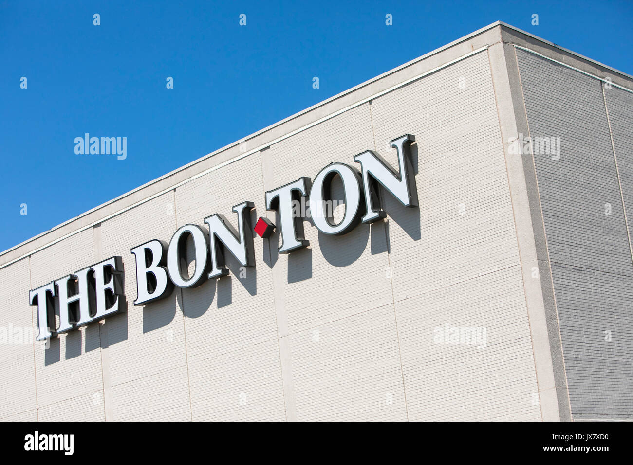 A logo sign outside of a The Bon-Ton retail store in Camp Hill ...