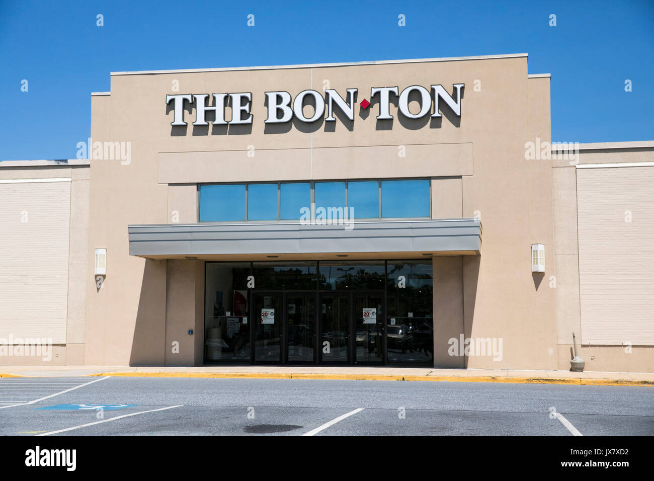 A logo sign outside of a The Bon-Ton retail store in Camp Hill ...