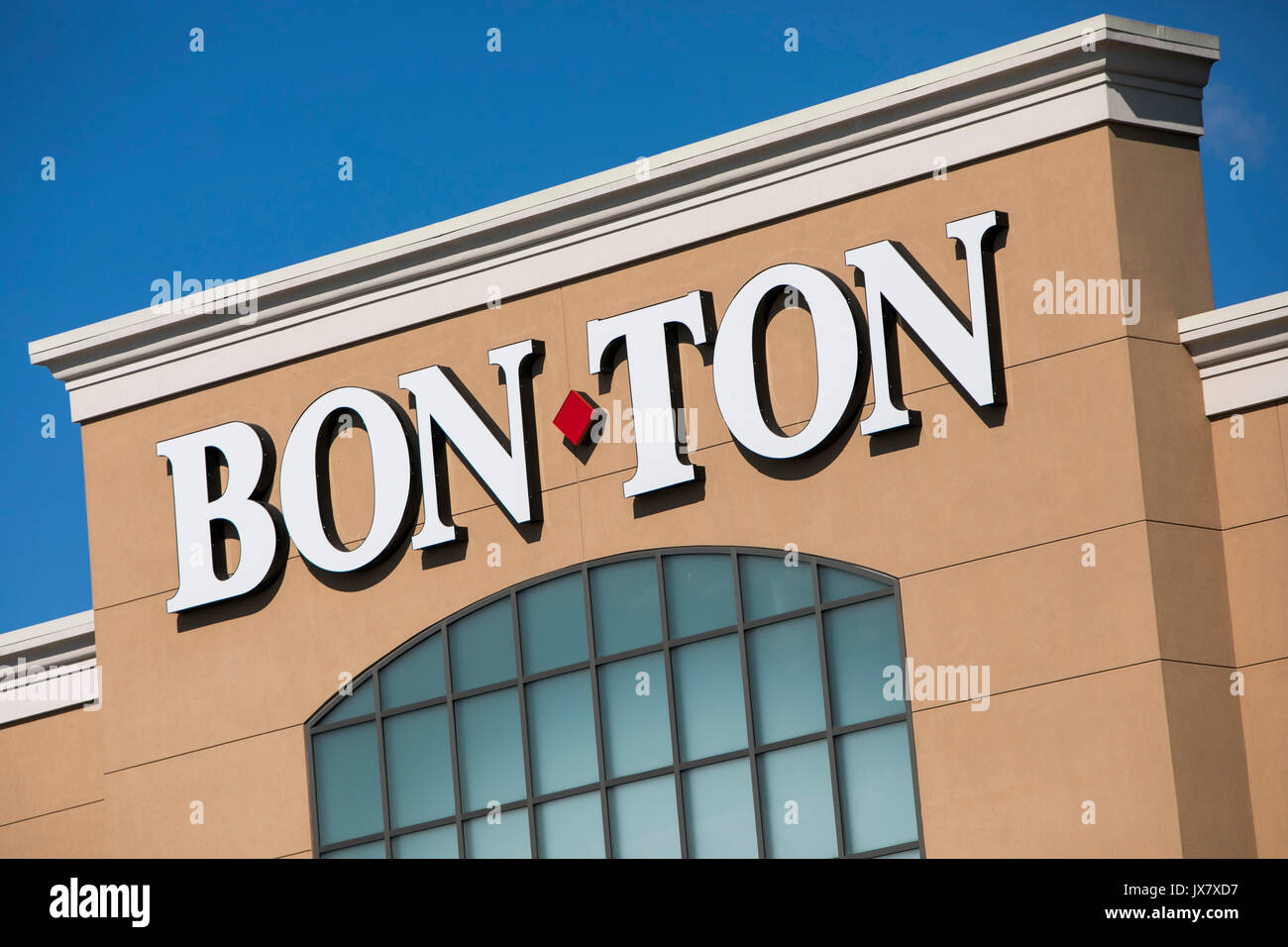 A logo sign outside of a The Bon-Ton retail store in Lancaster ...