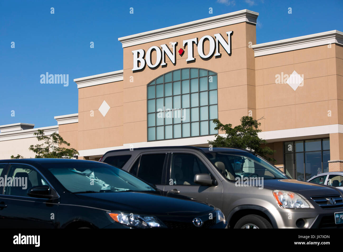 A logo sign outside of a The Bon-Ton retail store in Lancaster ...