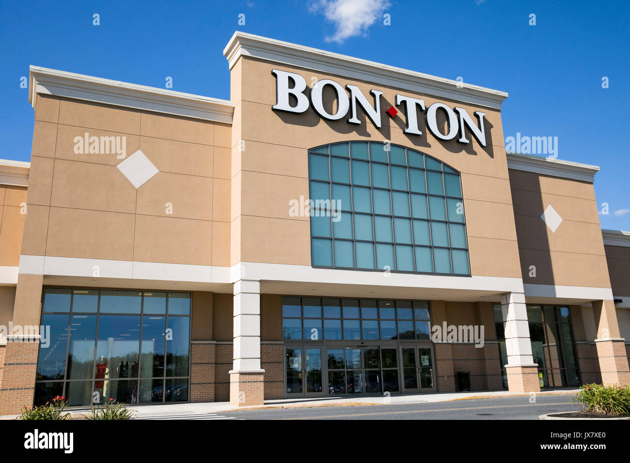 A logo sign outside of a The Bon-Ton retail store in Lancaster ...