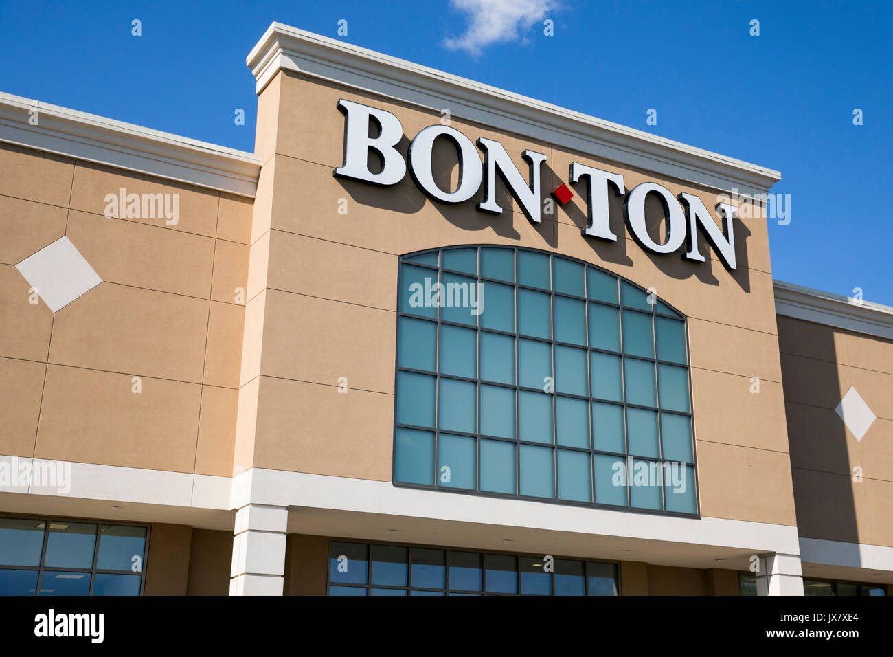A logo sign outside of a The Bon-Ton retail store in Lancaster ...