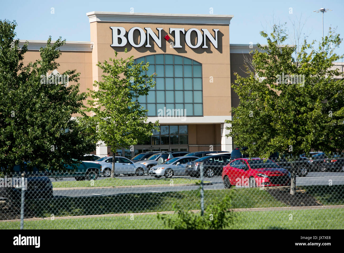 A logo sign outside of a The Bon-Ton retail store in Lancaster ...