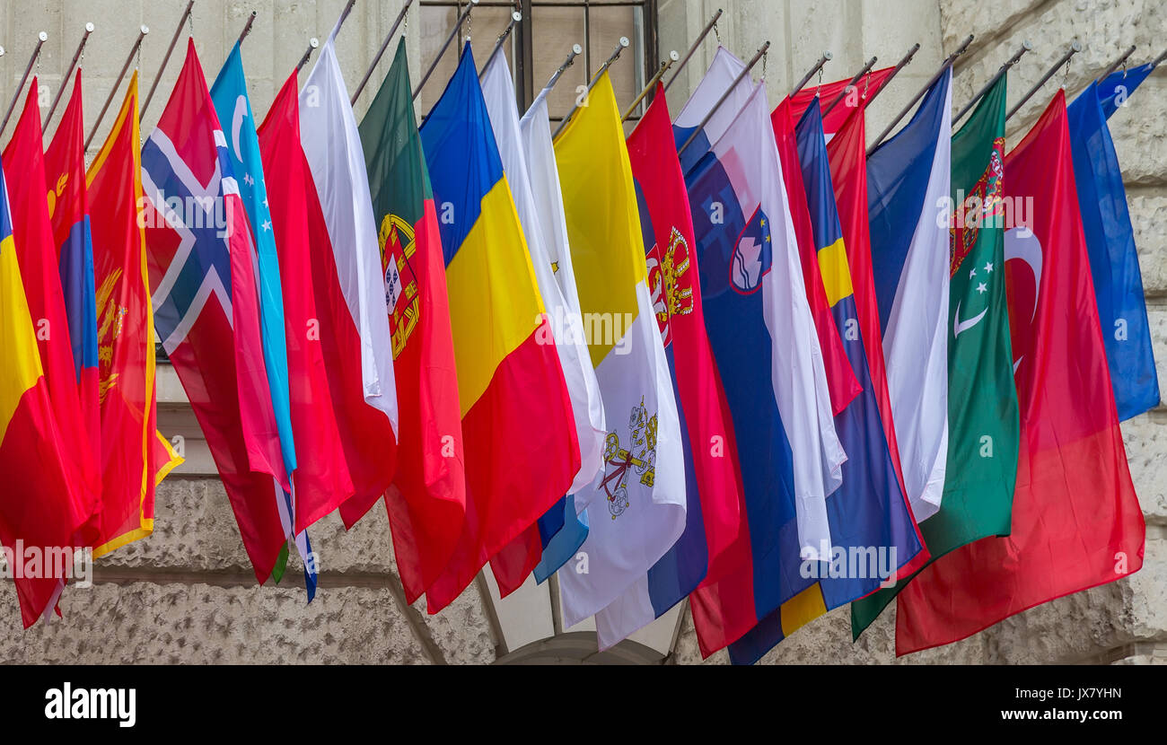 Colorful country flags hi-res stock photography and images - Alamy