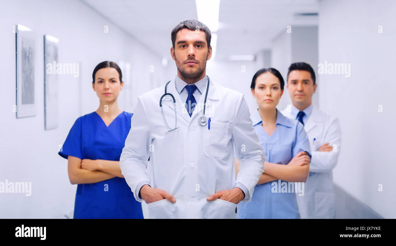 group of medics or doctors at hospital Stock Photo - Alamy