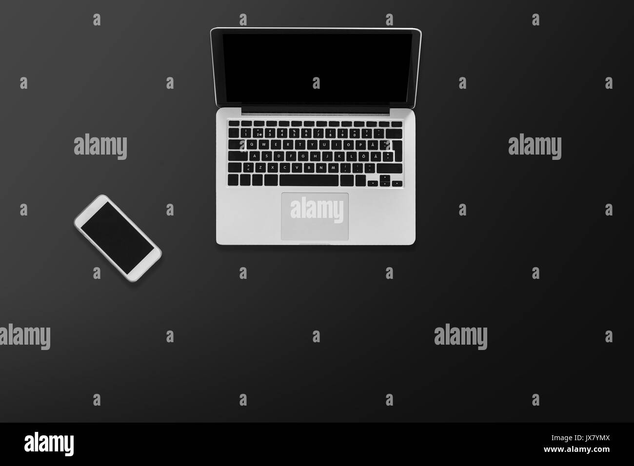 Laptop above Black and White Stock Photos & Images - Alamy