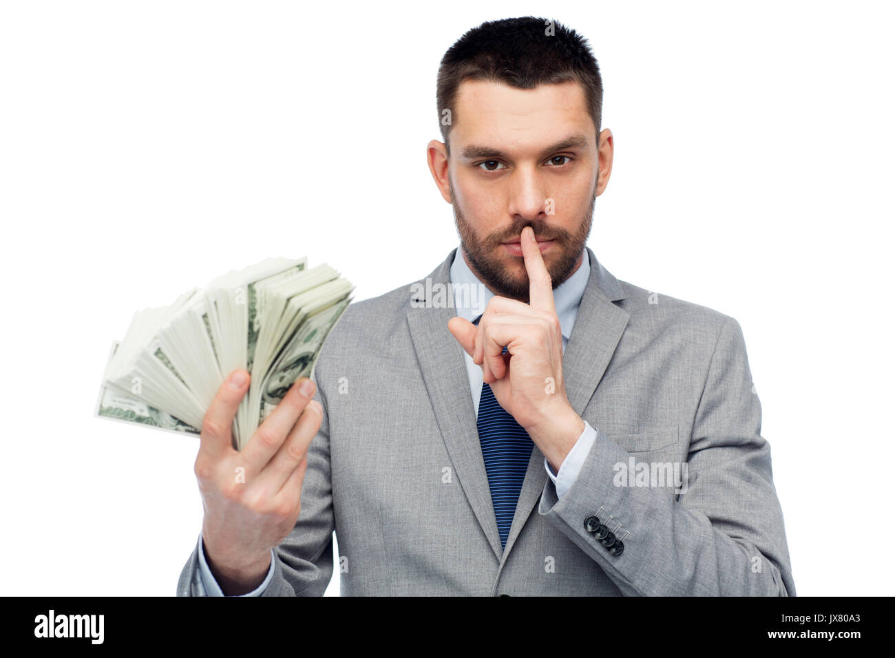 businessman with american dollar money Stock Photo - Alamy