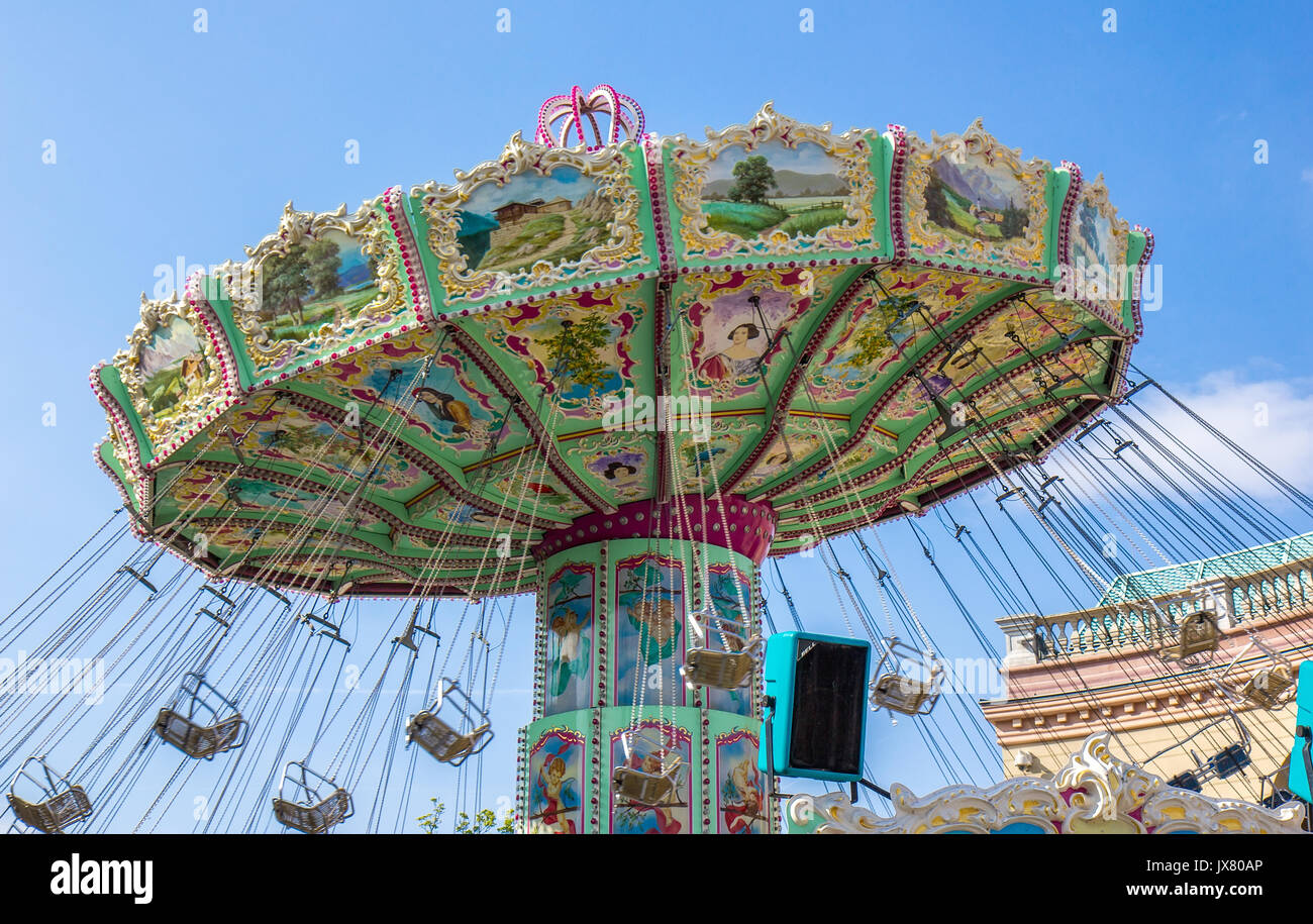 Carousel in the Prater park in Vienna, Austria Stock Photo - Alamy