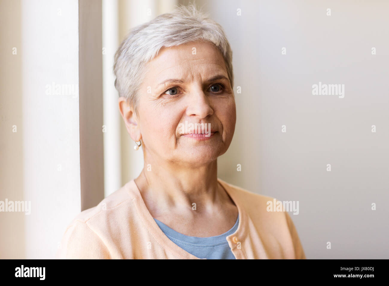 Happy elderly senior adult gray hi-res stock photography and images - Alamy
