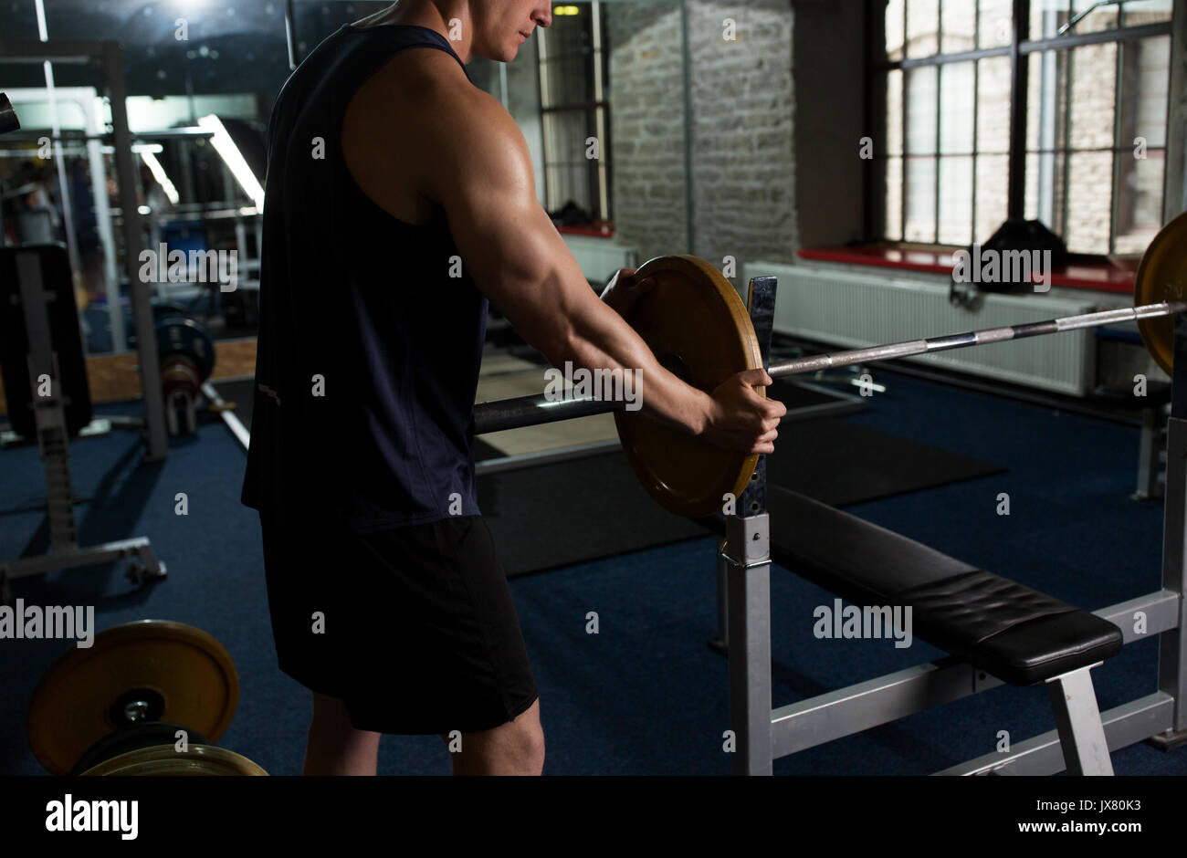 Gym weight bench hi-res stock photography and images - Alamy