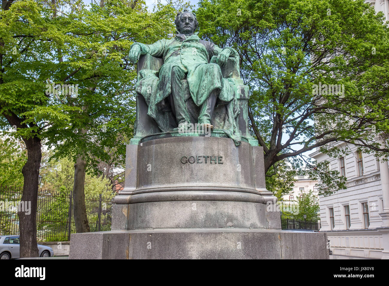 Statue Of Goethe In Vienna Stock Photo - Alamy