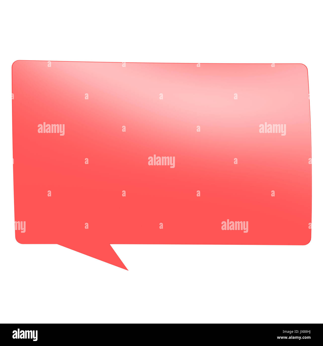 Red speech bubble image with hi-res rendered artwork. , 3D rendering ...