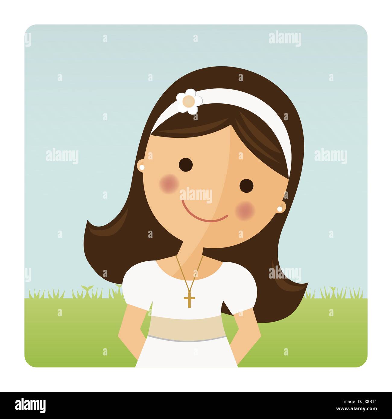 Confirmation dress Stock Vector Images - Alamy