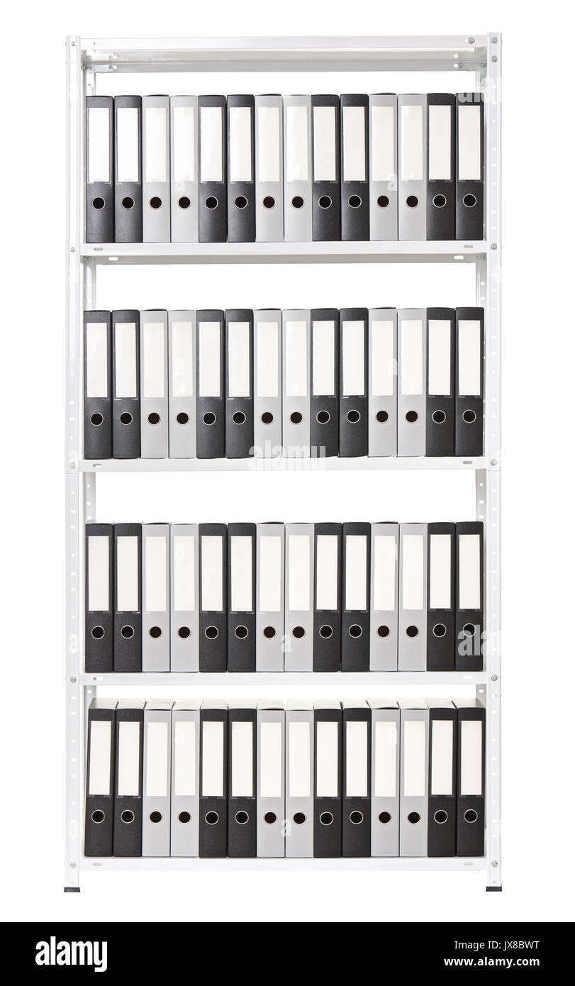 Shelving with folders for documents, business, accounting and taxes ...