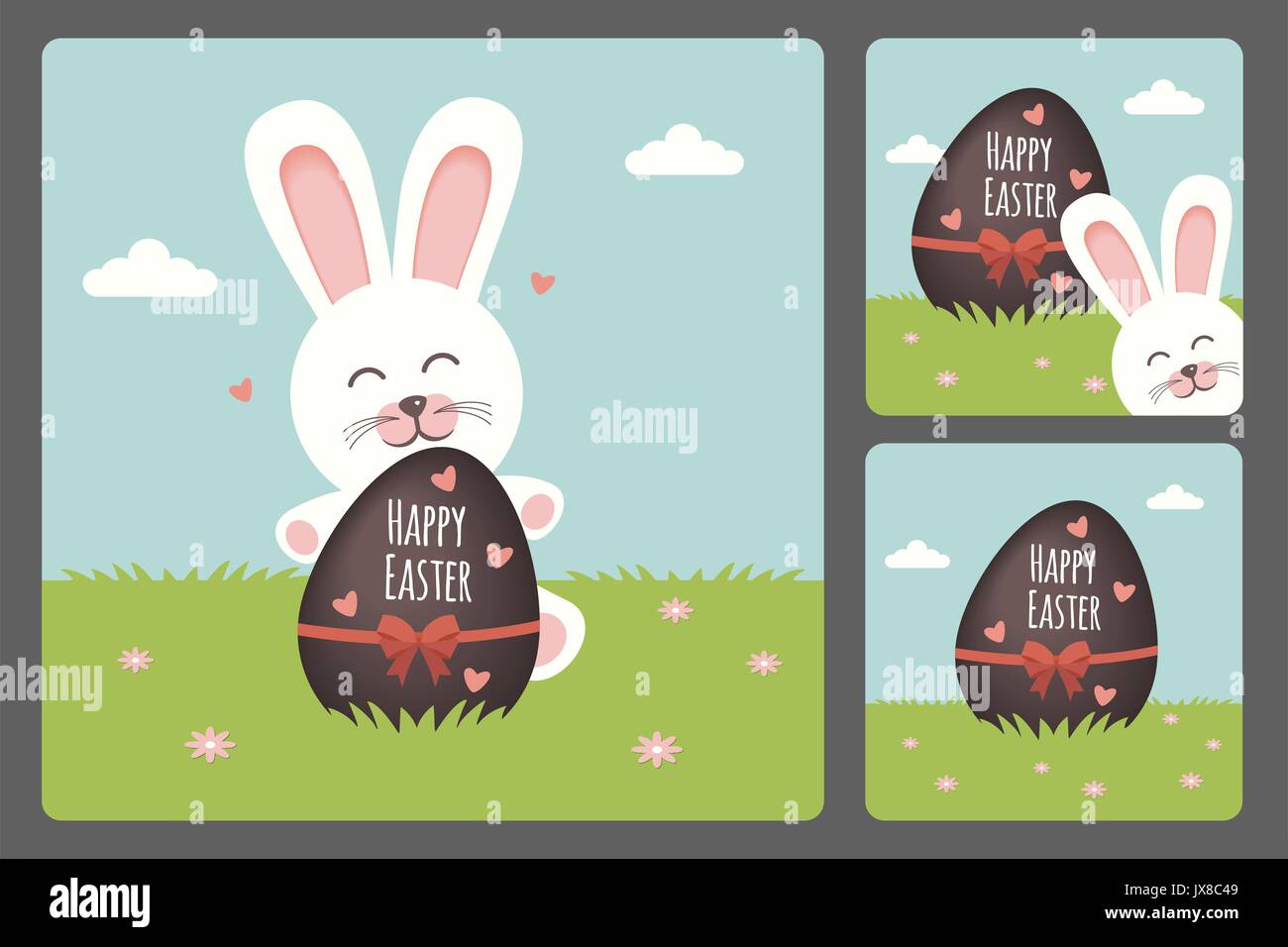 Cartoon Easter Scene Easter Bunny High Resolution Stock Photography and ...