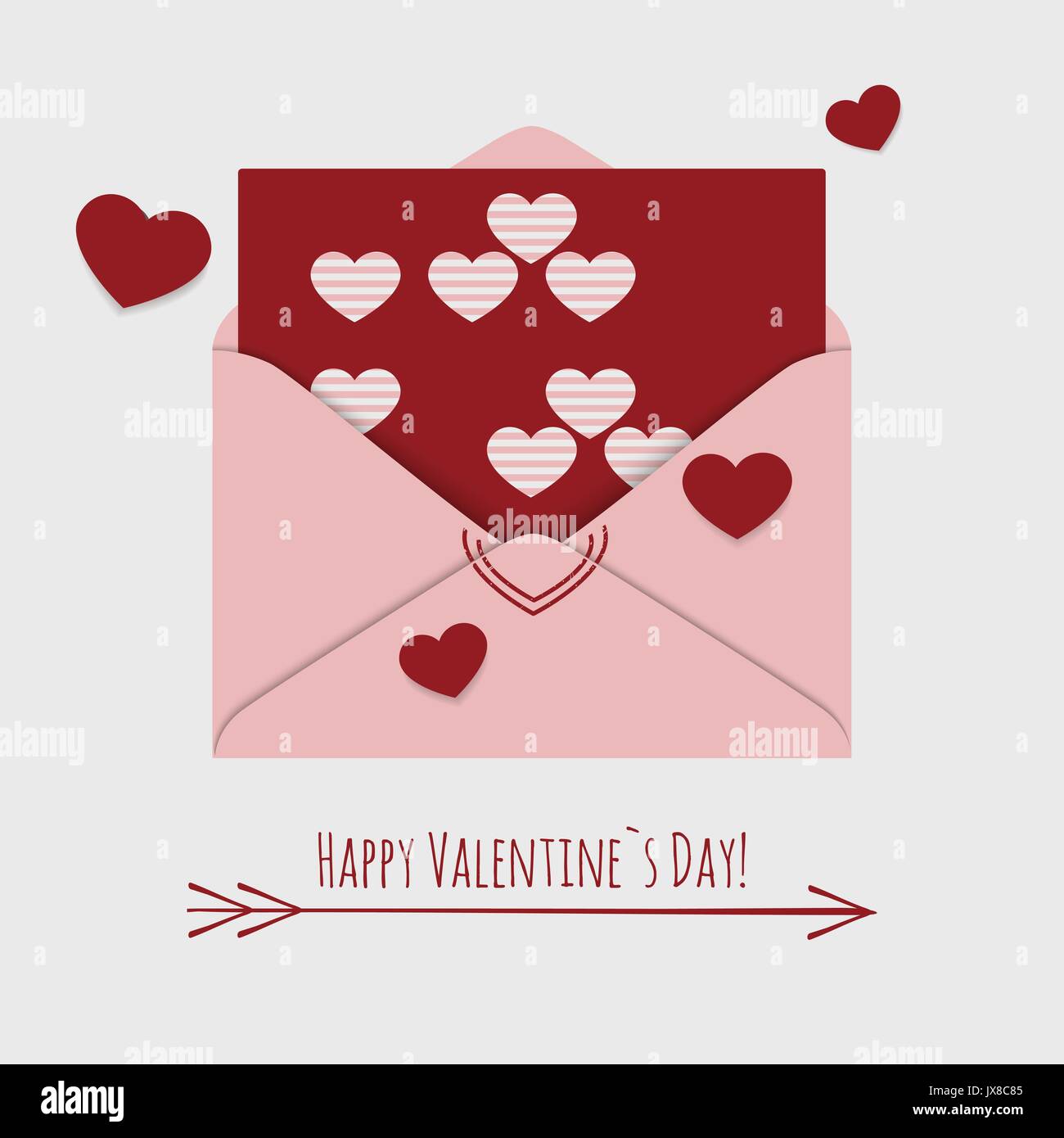 Greeting card open envelope Stock Vector Images - Alamy