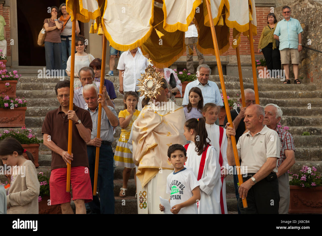 First Communion ceremony in town of Panzano in Chianti, Toscana, Italy ...