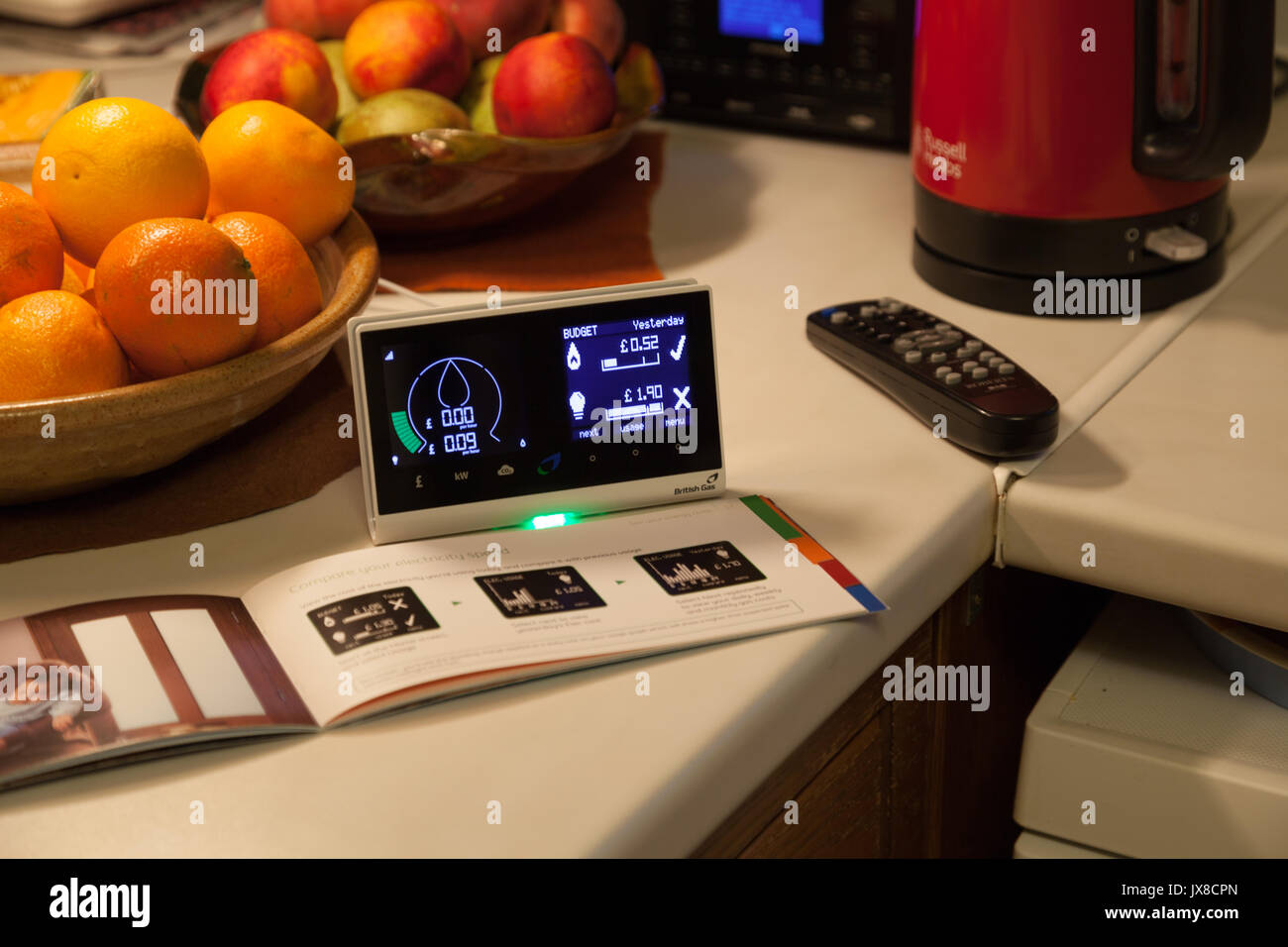 A new consumer Smart Meter provided by British gas, part of a ...