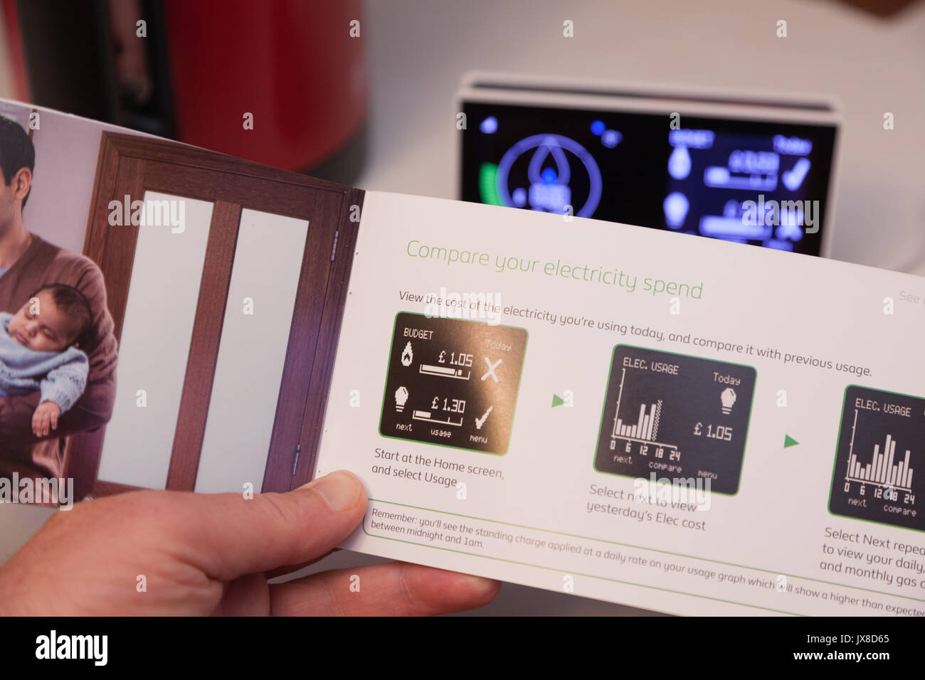 A new consumer Smart Meter provided by British gas, part of a ...