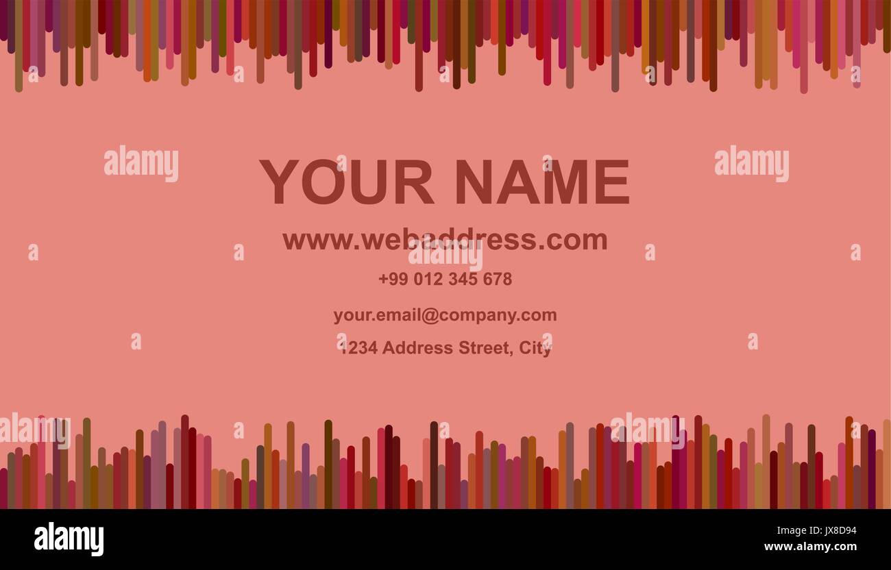 Business card template design - vector id card graphic with vertical ...