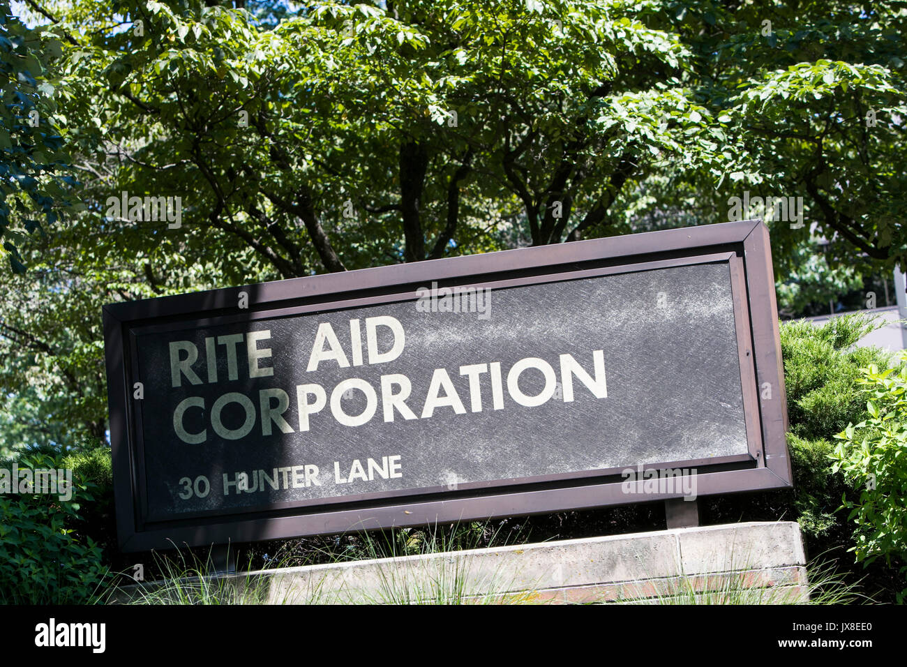 A logo sign outside of the headquarters of the Rite Aid Corporation in ...