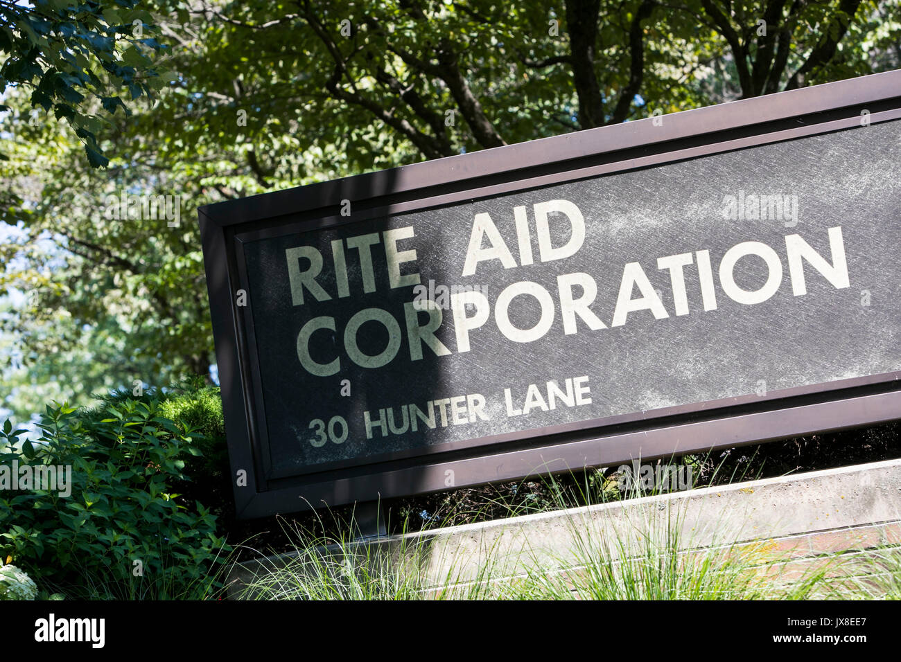 A logo sign outside of the headquarters of the Rite Aid Corporation in ...