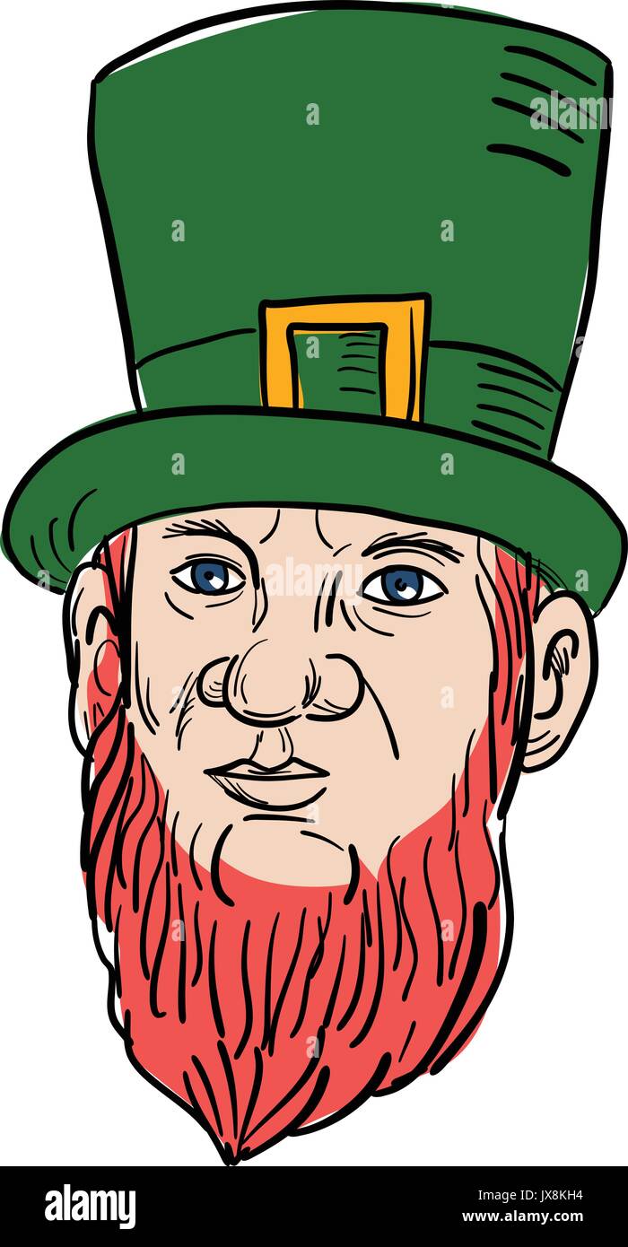 Illustration of a leprechaun, a type of fairy in Irish folklore, with ...